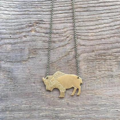 Brass Bison Necklace on Luulla